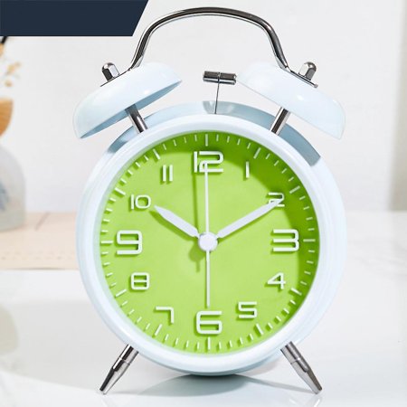 Saytay 4 Inches Twin Bell Alarm Clock With Stereoscopic Dial, Backlight ...
