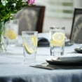 Set of 4 Everyday Drinking Glasses - Square Tall Glass Cups Drinkware ...