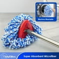 TidyBliss Mop Heads Replacements 2 Pack with Triangle Base for ...