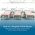 3 Pack Hospital Bed Fitted Sheets 36" x 80" x 12" Deep – 100% Egyptian ...