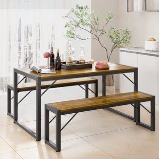 Lofka Dining Table Set for 2, Dinner Table Sets with 2 Stools, Retro ...