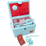 Dritz Large Sewing Basket Kit, Aqua Dots - Walmart.com