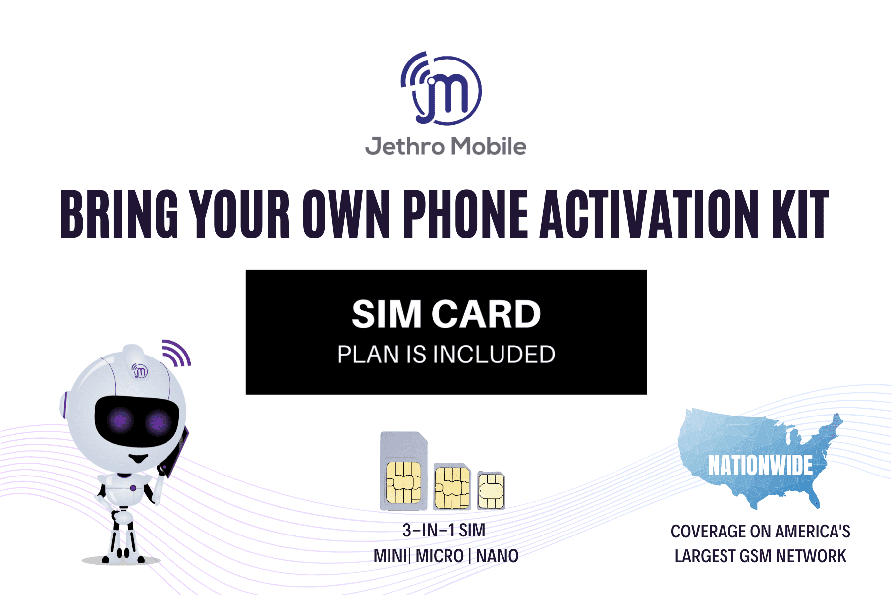 Jethro Mobile SIM Kit de actividad - T-Mobile GSM Chile | Ubuy