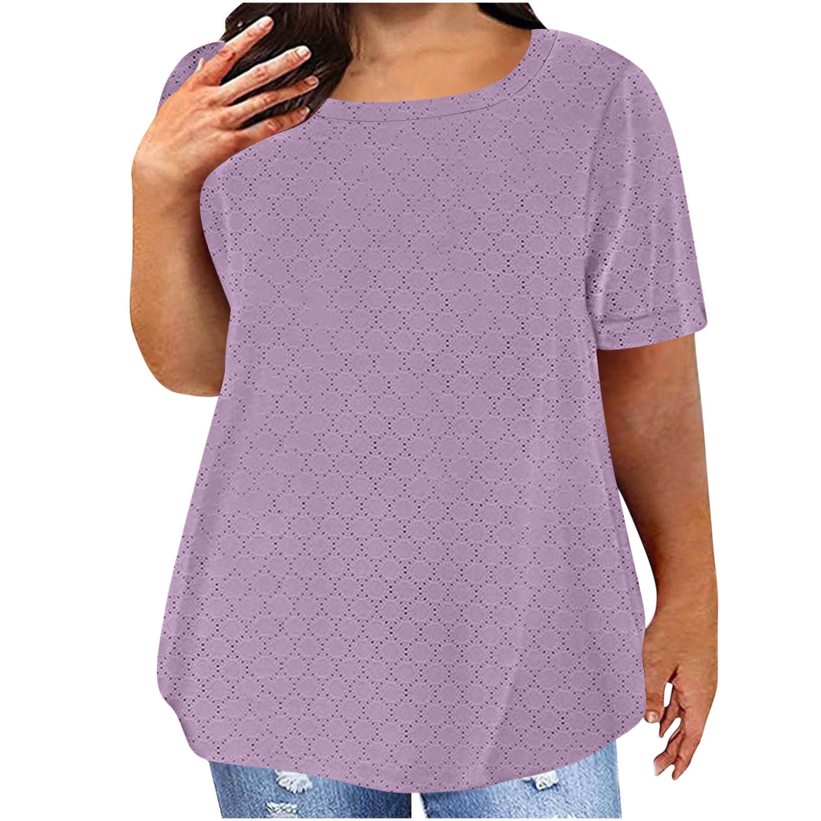 Click here for Fatyb Womens Plus Size Summer Tops Crew/V Neck Eye... prices