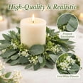 2pcs,Eucalyptus Candle Ring Wreath,9in Artificial Greenery Wreath for ...