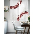 Baseball Sport Sheer Curtains for Living Room Bedroom Modern Abstract ...