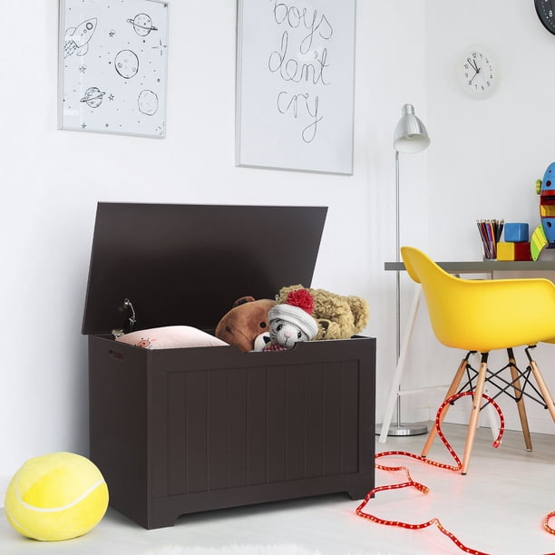 HomGarden 30'' Wooden Toy Chest 150L Large Child Storage Box Cabinet W ...