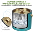 3.2L Ice Bucket with Lid, Scoop & Strainer, Double Wall Stainless Steel ...