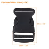 Uxcell 2Pack 1-1/4" Plastic Dual Adjustable Side Release Buckle for ...