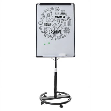 Costway Mobile Whiteboard 40'' x 26'' Height Adjustable Magnetic Dry ...