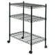 ZENSTYLE 31.2" H Metal Frame 3-Shelf Kitchen Storage Shelves, Black ...