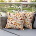 Autumn, Outdoor Waterproof Throw Pillow Covers 20x20 Set of 2, Fall ...