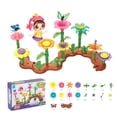 Buildable Flower Garden Toy Set for Kids – DIY Interlocking Blocks ...