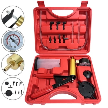 Hand Held Vacuum and Pressure Pump Tester Kit + Brake Fluid Bleeder ...