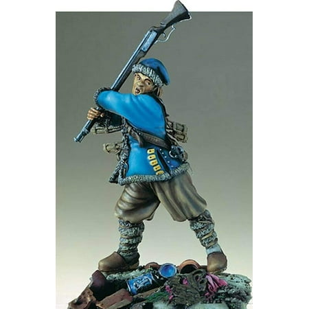 Statue Sculpture Decoration 1/18 90Mm Ancient Warrior with Spear Stand ...