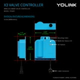 YoLink Smart Valve Controller X3 version with Stainless Steel Motorized Ball Valve, 1/4 Mile ...