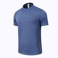 Bnwani Shirts for Men Quick Dry Tee Solid Color Active Shirts Blue L ...