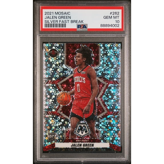 2021 Panini Mosaic Jalen Green #262 Silver Fast Break PSA 10 - Walmart.com