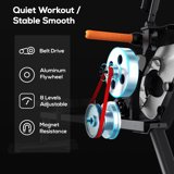 Pooboo Compact Magnetic Rower, 85% Pre-assembled, 8 Level Resistance ...