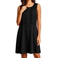 Boho Tank Dress for Women Crew Neck Sleeveless Swing Dress Floral ...