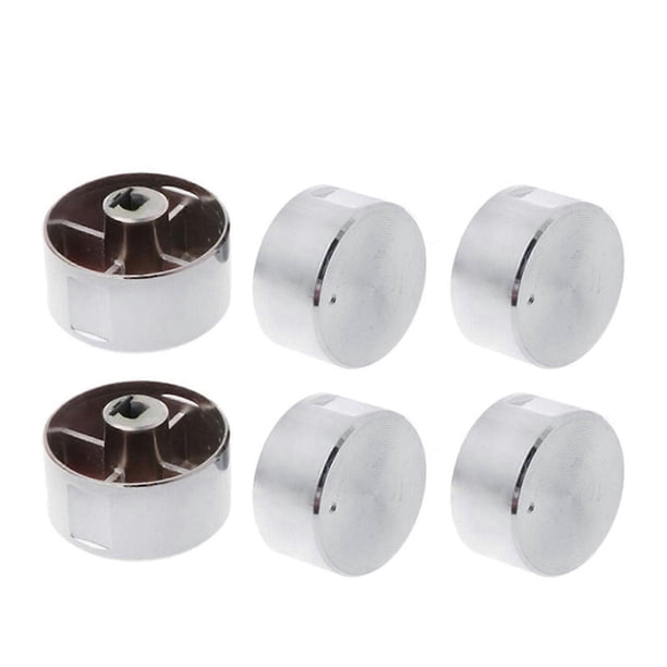 Set of 6 Metal Knob Switch Round Control Knobs Easy Ignition Control ...