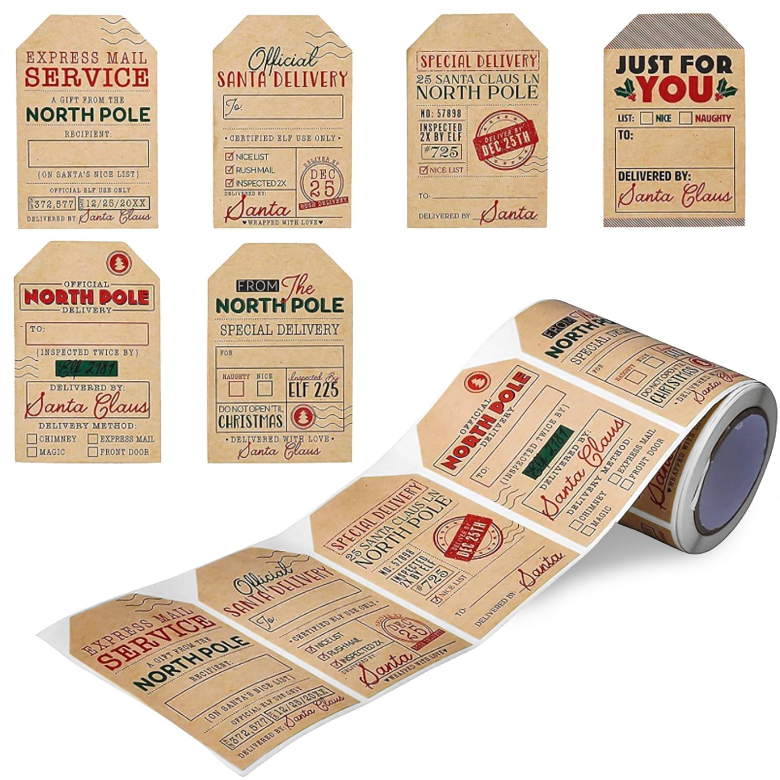 Click here for Unbranded 200pcs Self-Adhesive Kraft Christmas Gif... prices