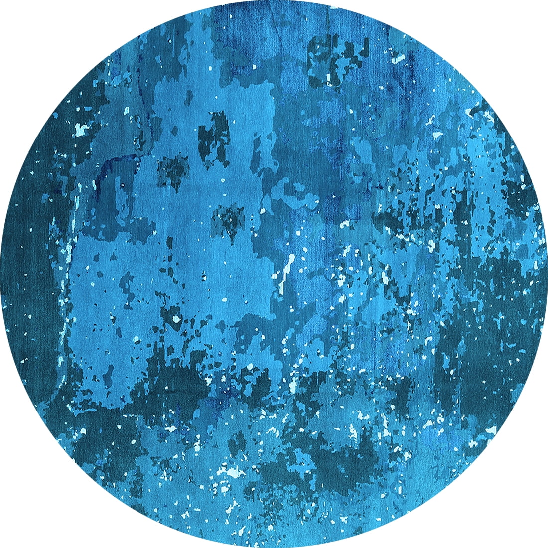 Ahgly Company Indoor Round Oriental Light Blue Industrial Area Rugs, 8 ...