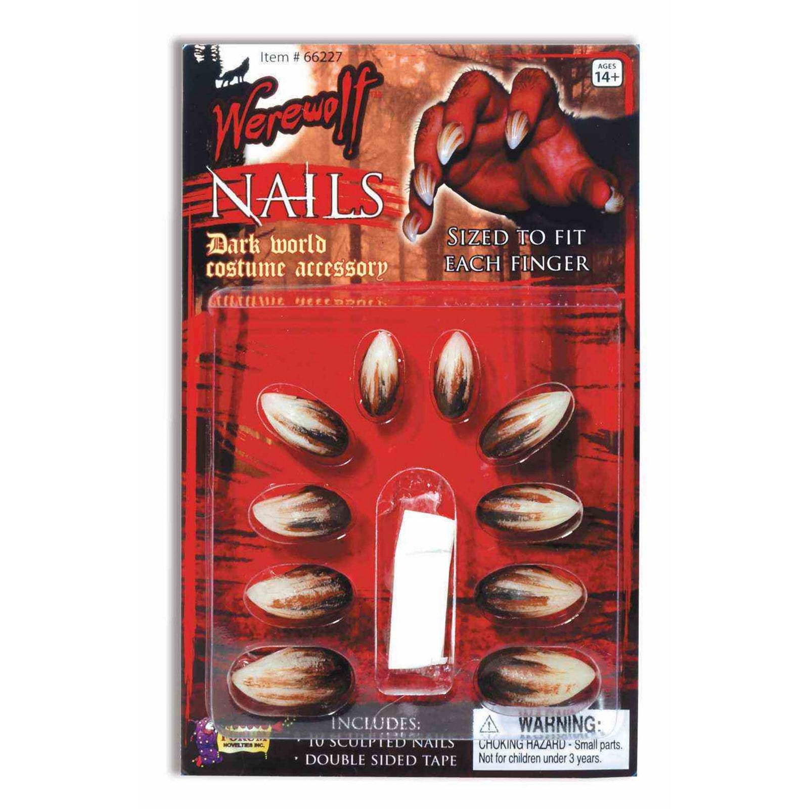 Deluxe Werewolf Nails Halloween Costume Accessory - Walmart.com