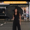 GPED 12-Rib Heavy-Duty Automatic Outdoor Umbrella, Reinforced Black ...