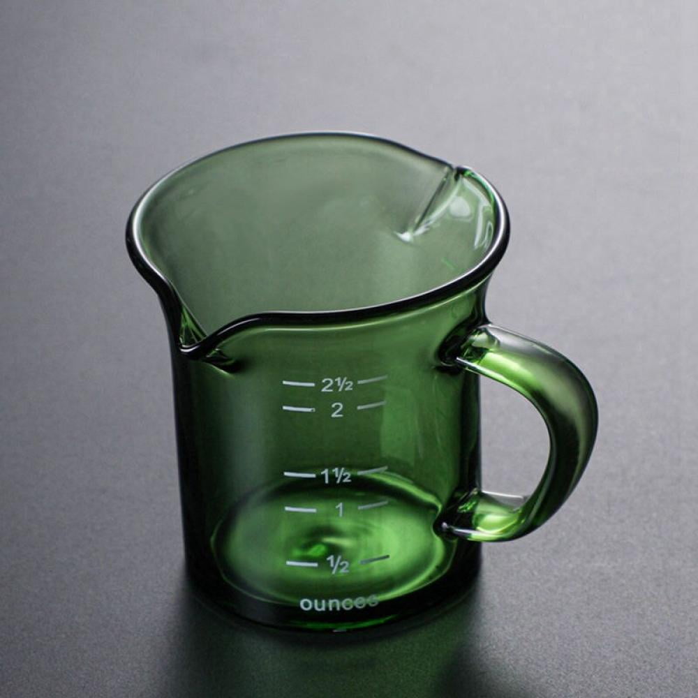 Baozhu Colored Heat-resisting Glass Espresso Measuring Cup Double Mouth ...