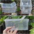 10-Pack Reptile Feeding Boxes, Small Plastic Terrarium Containers with ...