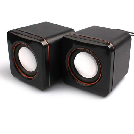 Mini Portable Compact Stereo Small Square Stereo Square Speaker office ...