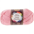 Lion Brand 24/7 Cotton Pink Cotton Yarn - Walmart.com