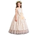 ersvoioy Tween Girls Tulle Dress Sleeveless Mesh Polka Dot Bow Back ...