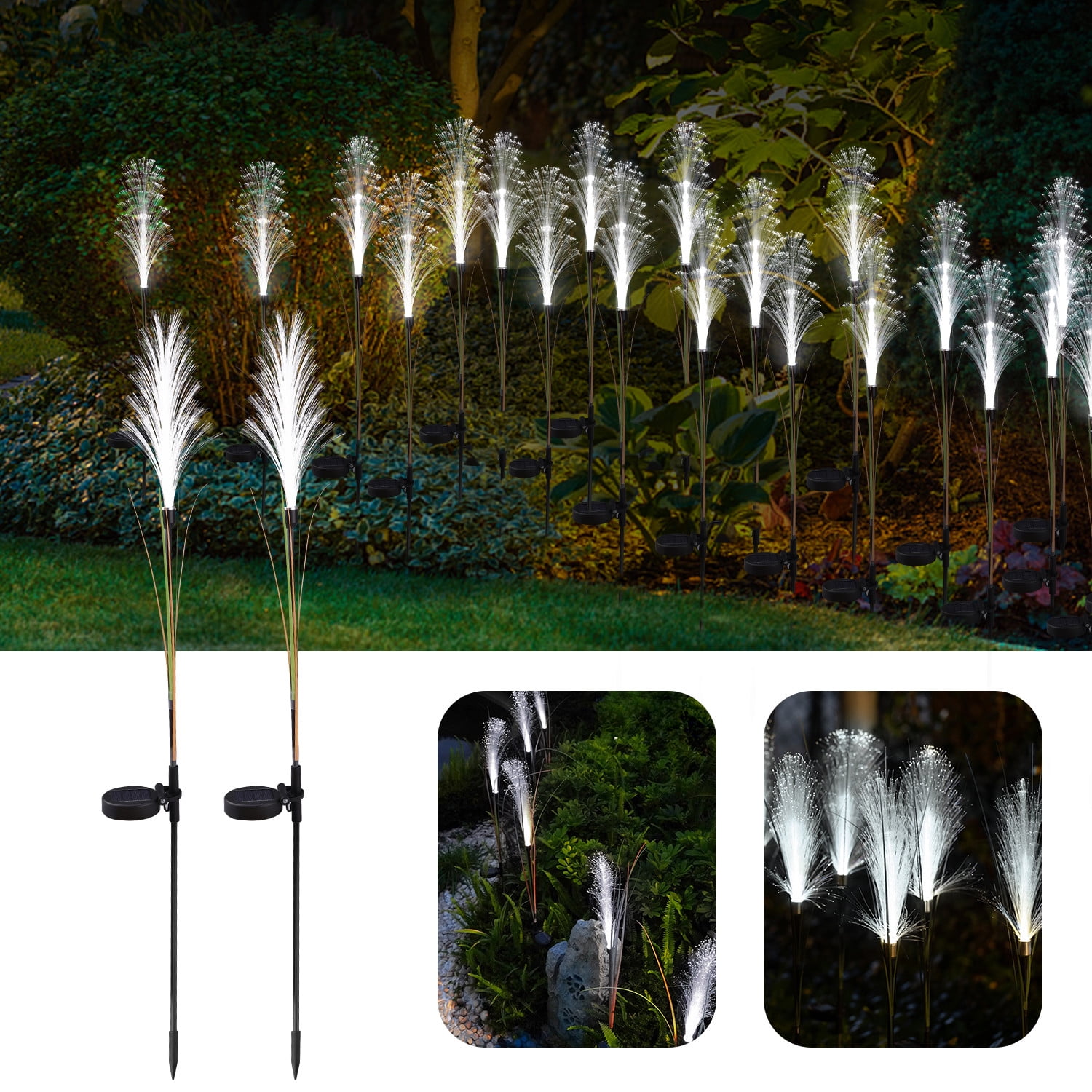 Innens Solar Flower Light Outdoor LED Waterproof Lights Reeds Decor for ...
