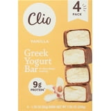 Clio Vanilla Greek Yogurt Bar in Chocolatey Coating, 1.76 oz, 4 Ct ...