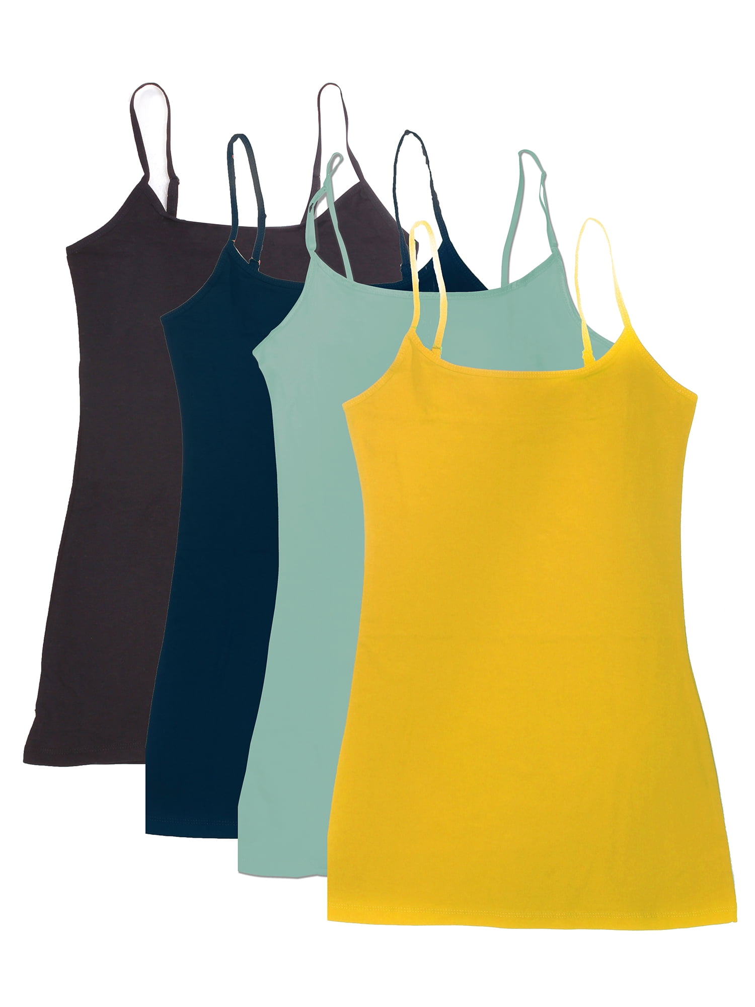 Essential Basic Women Value Pack Deal Cami Tanks Adjustable Spagetti ...