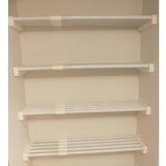 EZ Shelf Expandable Closet Shelf and Rod with No Brackets, 40"-73 ...