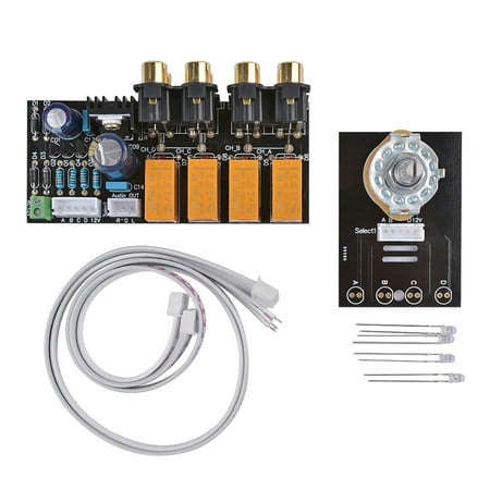 Audio Switch Input Selection Board RCA 4 Way Relay Selector Switching for Amplifier Chassis ...