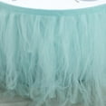 BalsaCircle 21 feet Tutu Multi Layers Tulle Table Skirt Linens Serenity ...