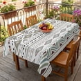 Boho Ethnic Geometric Texture Table Cloth 60x84in, Waterproof Rectangle ...