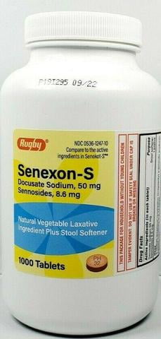 Senexon-S Generic for Senokot-S Vegetable Laxative Tablets 1000 COUNT ...