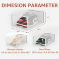 12 Pack Shoe Storage Bins, Clear Plastic Stackable Shoe Organizer for ...