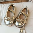 Antinious Girls Solid Tone Round Toe Lines Bow Feature Trendy Princess ...