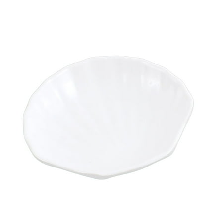 Kitchen Plastic Shell Shaped Sauce Soy Dish Plate White for Home ...