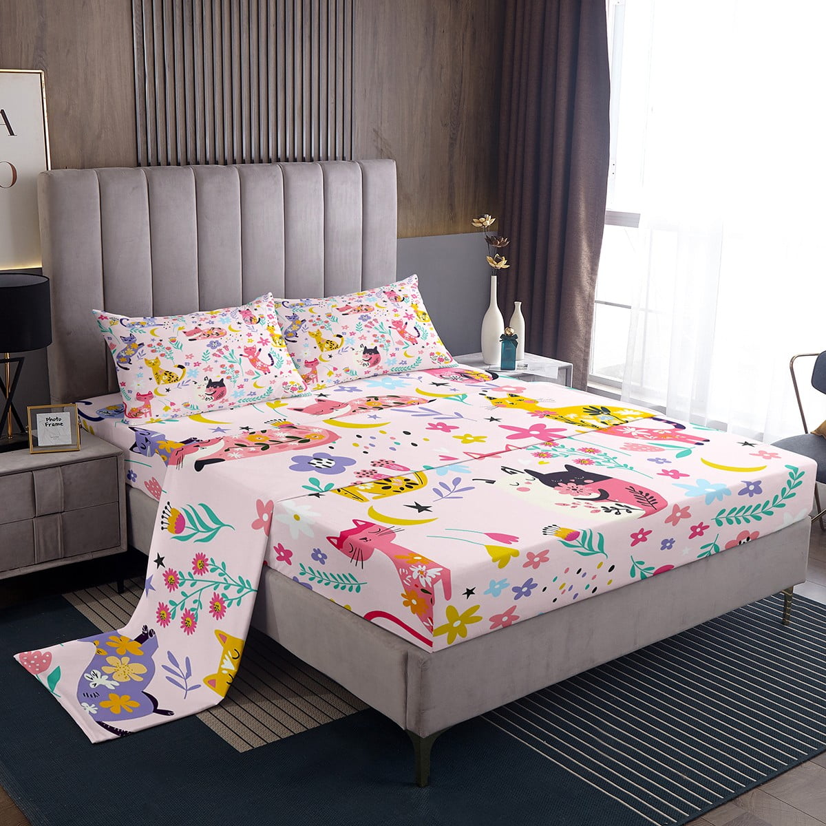 Click here for Erosebridal Kids Cute Cat Bedding Set Full Size fl... prices
