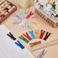 20Pcs 20 Colors Nylon Zipper Fastener with Alloy Zipper Puller for ...
