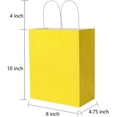 100 Pack 8x4.75x10 Inch Medium Yellow Kraft Paper Bags with Handles ...