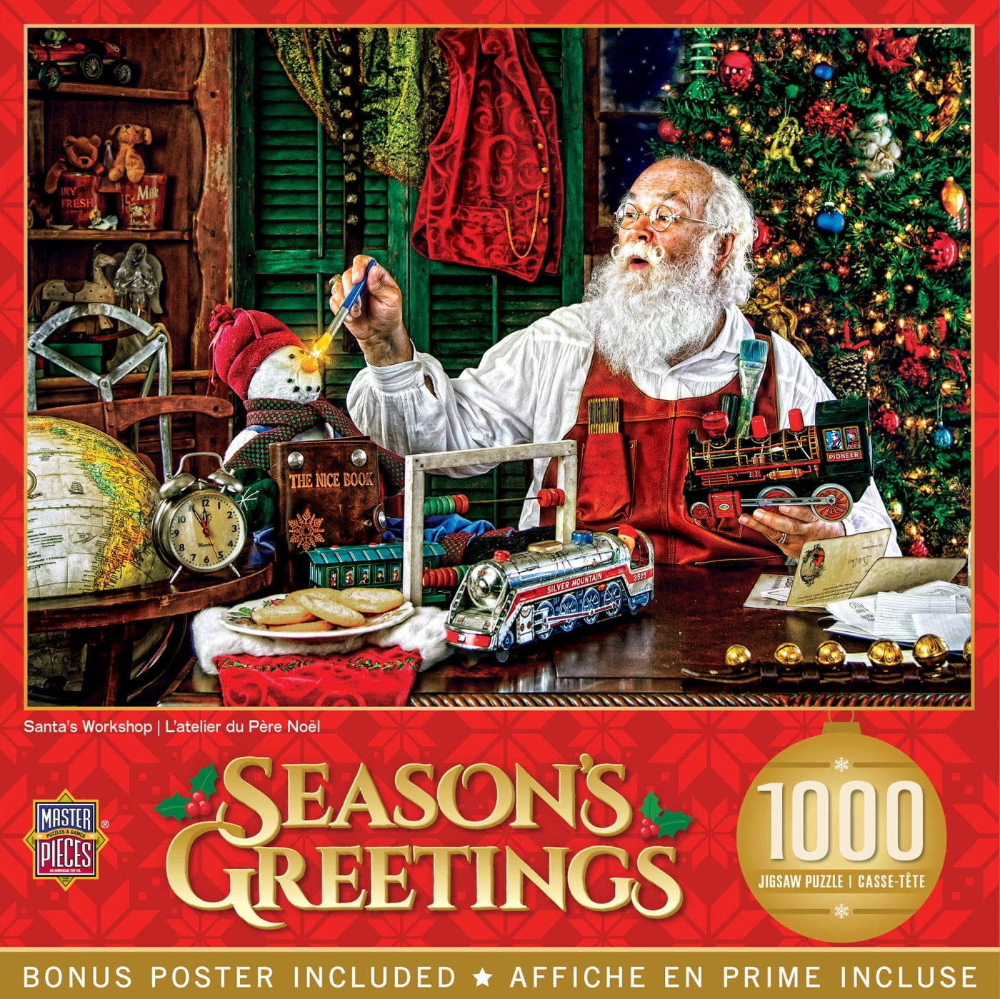 MasterPieces 1000 Piece Christmas Jigsaw Puzzle - Santa's Workshop ...