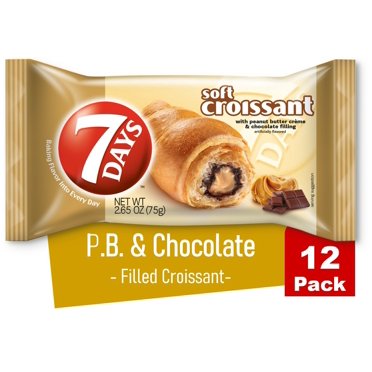 7Days Soft Croissant, Strawberry & Vanilla Croissant, Non-GMO (Pack of ...